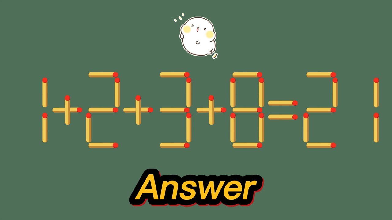 Matchstick Puzzle | Move only 1 match to fix the equation - YouTube