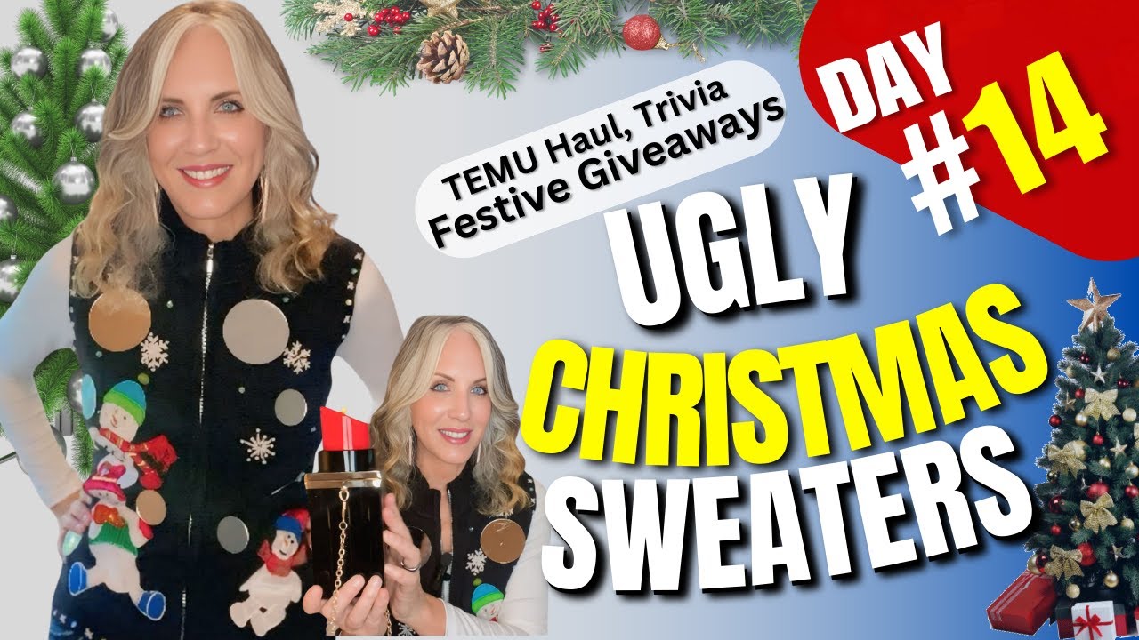 DAY #14: Advent of Ugly Christmas Sweaters 2024🎅🎄TEMU Haul, Trivia ...