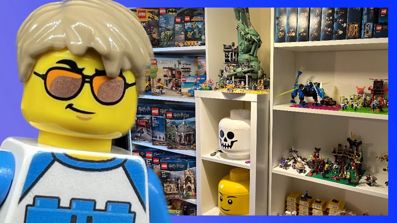 My Sealed Lego Collection + Building area. (Second Room Tour) - YouTube