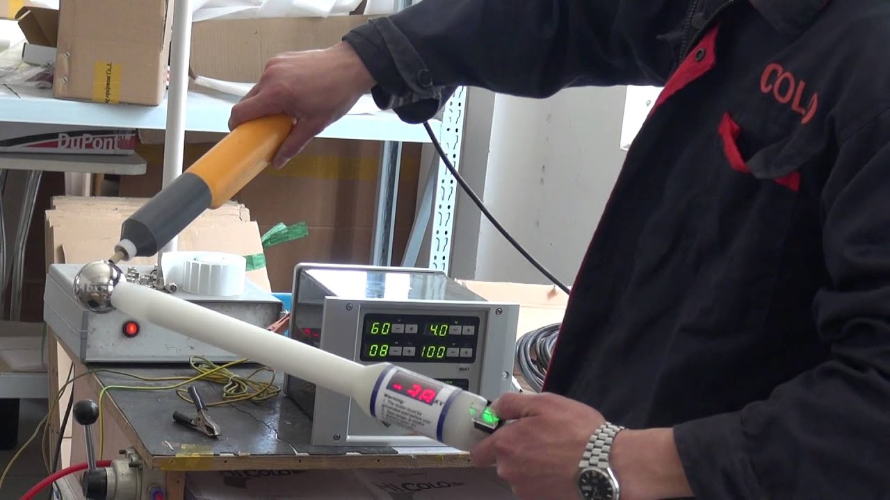 High voltage tester for powder coating gun - YouTube