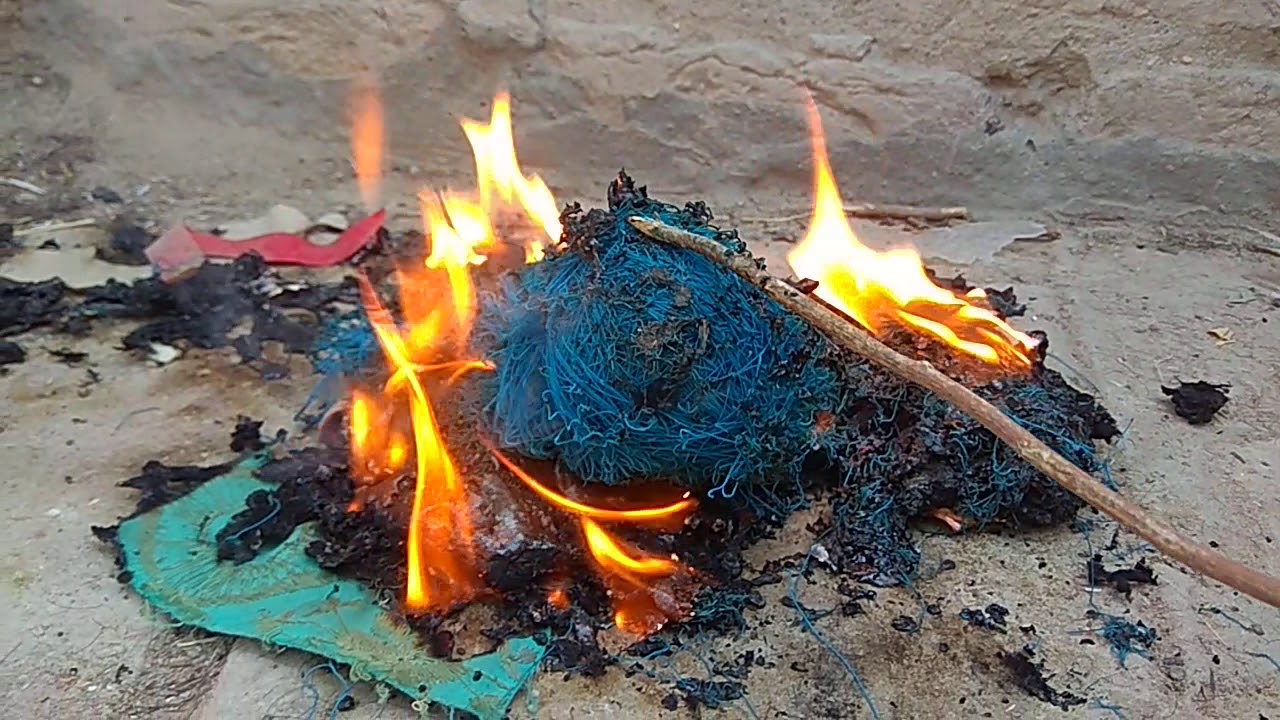 Ball of thread on fire 🔥 - YouTube