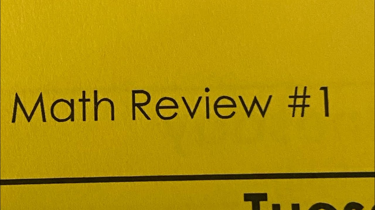 Weekly Math Review 1# For Kids & For All Grades - YouTube