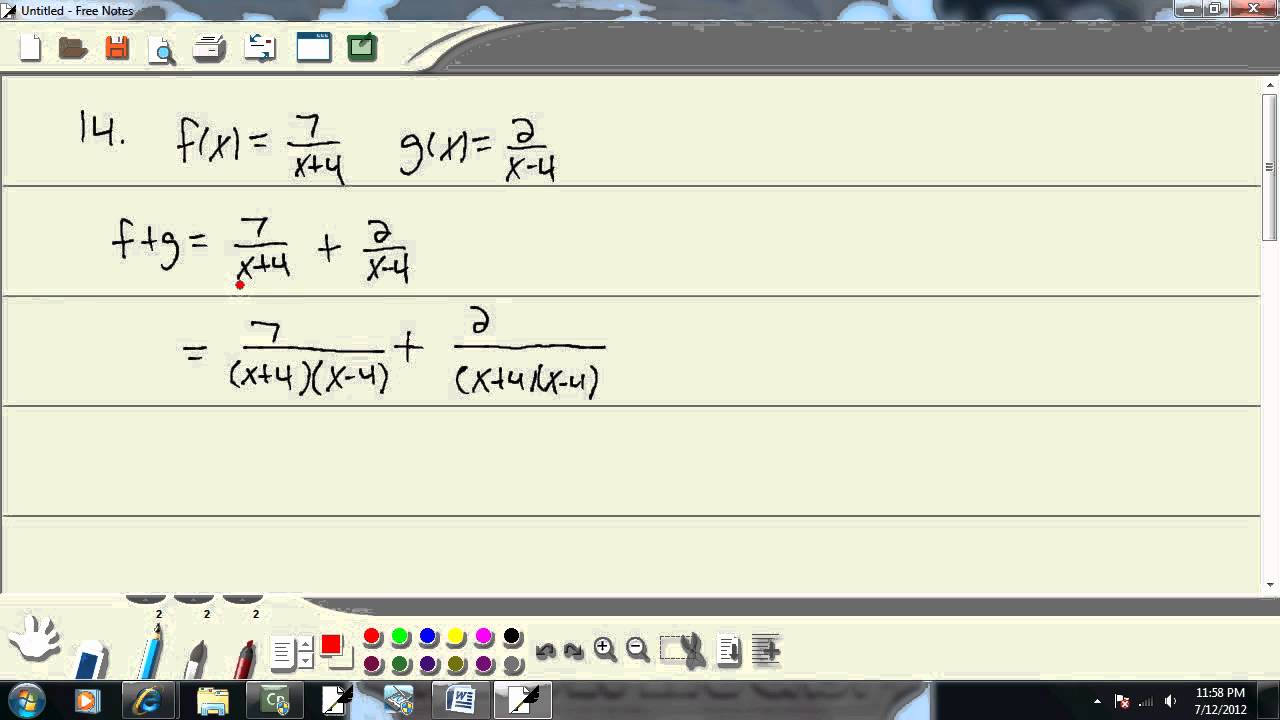 College Algebra - Sample Final Exam - Problem 14 - YouTube