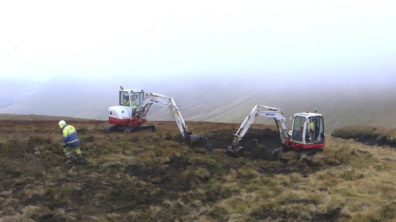 Peatland restoration: Hagg Re-profiling - YouTube