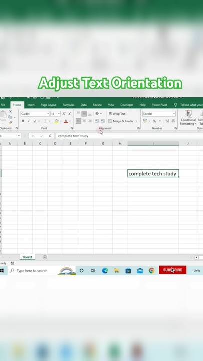 How to Adjust Text Orientation In Ms-Excel2016|Adjust Text Orientation ...