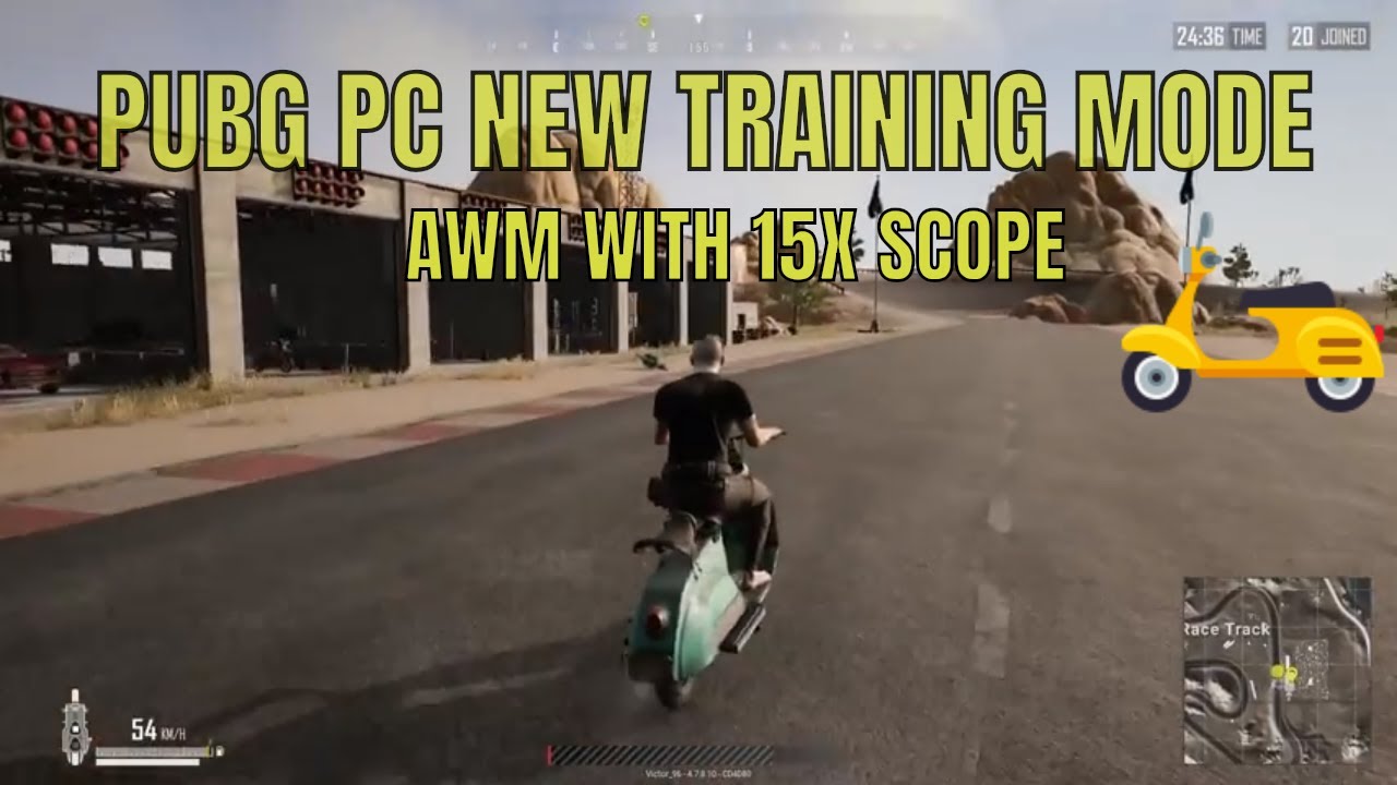 PUBG PC NEW TRAINING MODE | NEW SCOOTER | AWM WITH 15X SCOPE - YouTube