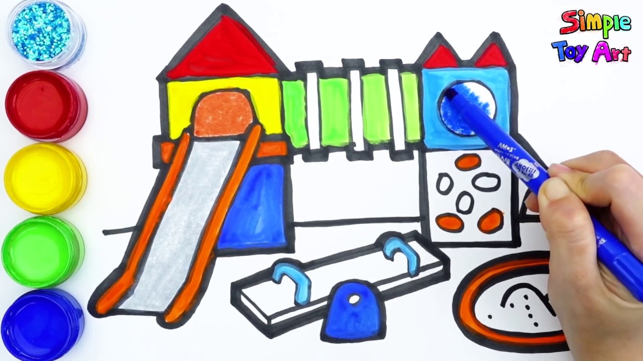 Drawing Ideas For Children | Great Playground for kids | Simple Toy Art ...