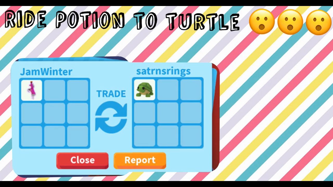 Ride Potion To Turtle (Adopt Me Ride Potion Challenge) - YouTube