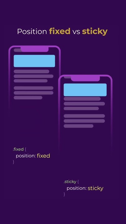 CSS position Fixed vs Sticky #html #css #css3 - YouTube
