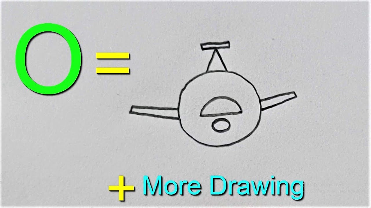 Drawings with O letter | Draw Using Alphabet O | Easy Drawing | 6+ More ...