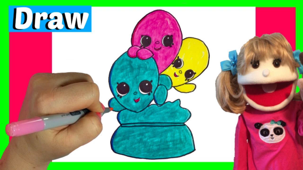How To Draw Shopkins Season 7 Lotta Balloons Step By Step Easy Drawing ...