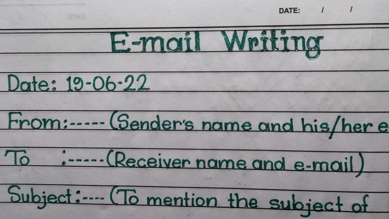 Email writing format in english / How to write email address simple ...