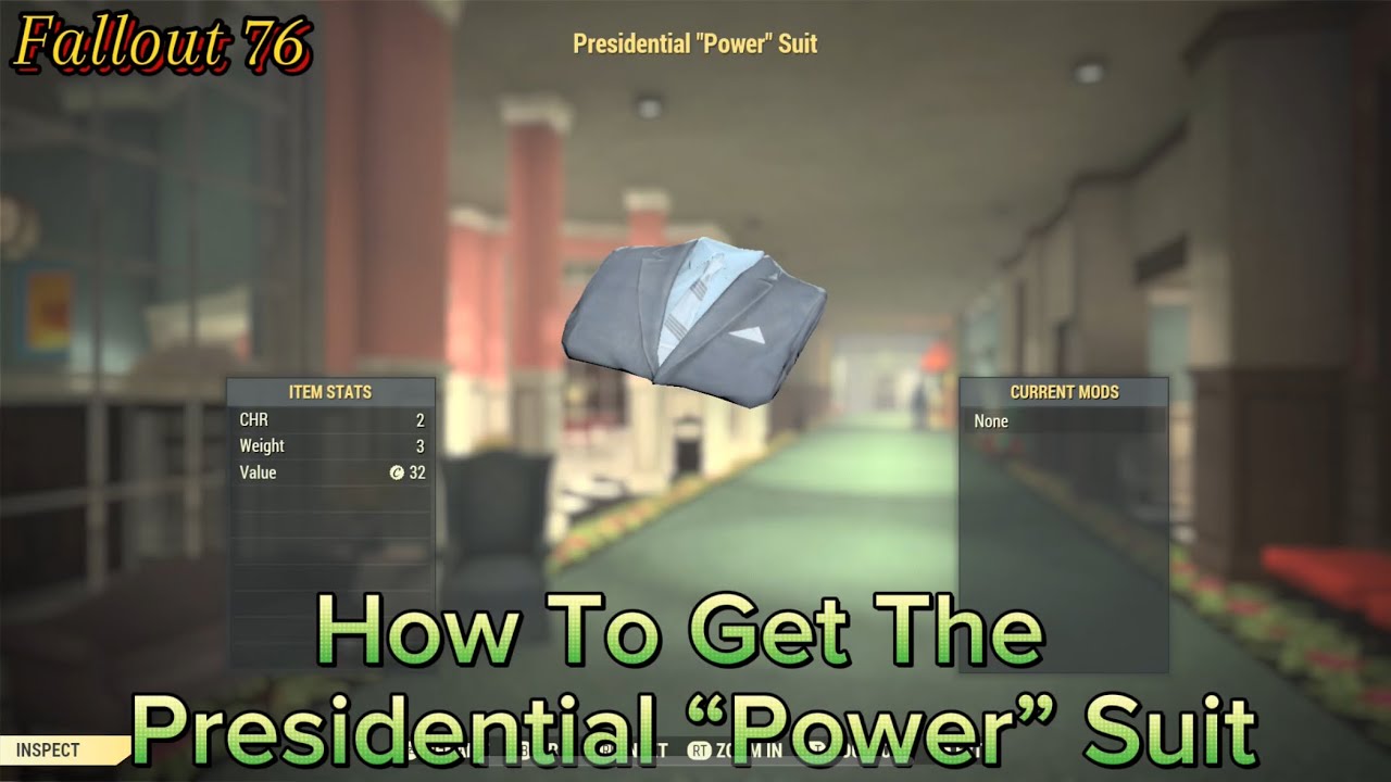 (PATCHED) How To Get The Presidential “Power” Suit In Fallout 76 - YouTube