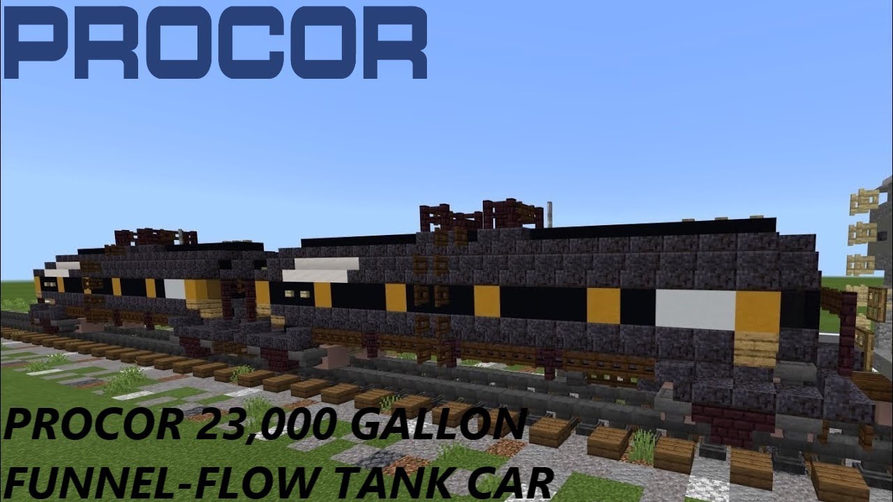 Minecraft Train Tutorial: Procor 23,000 Gallon funnel-flow tank car ...