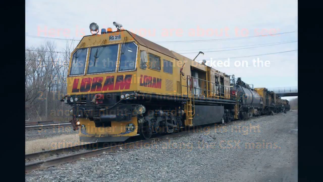 LORAM Rail Grinder Working in Rochester 2014 - YouTube