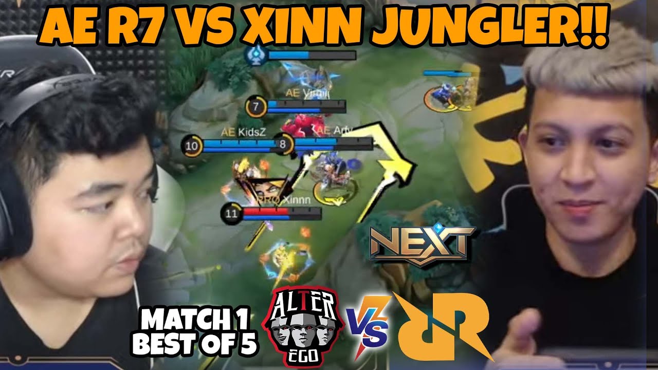 AE R7 IS REAL?? ALTER EGO VS RRQ MATCH 1!! BANG XIN BALIK JUNGLER ...