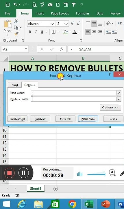 HOW TO REMOVE BULLETS IN MS EXCEL - YouTube