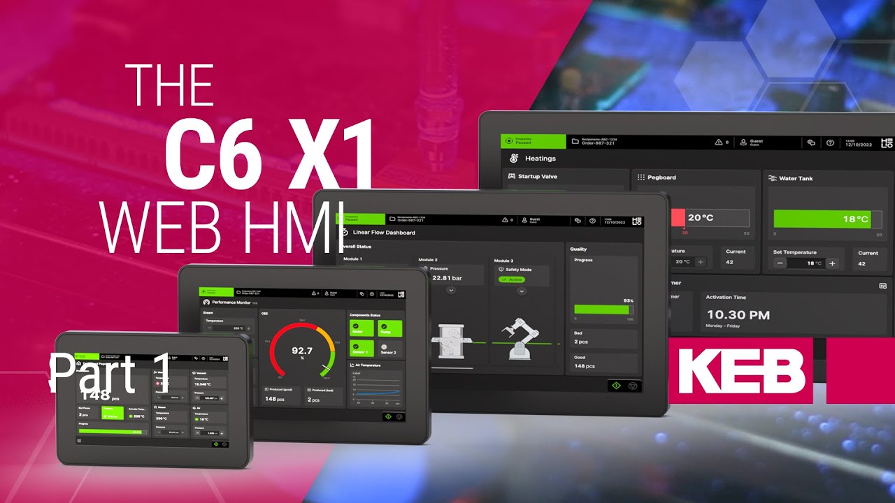 The new C6 X1 Web HMI, Part 1, by KEB Automation - YouTube