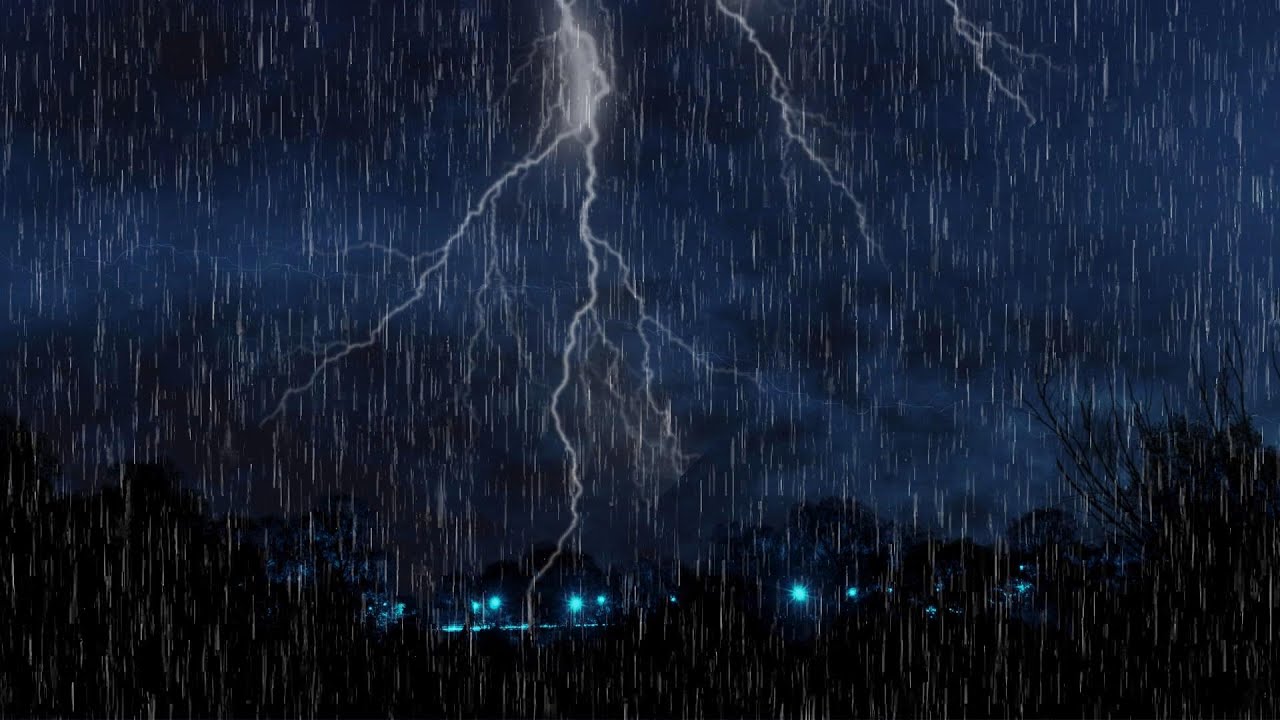 Chill and Fall Sleep in 2 Minutes with Heavy Rain on a Forest at night ...