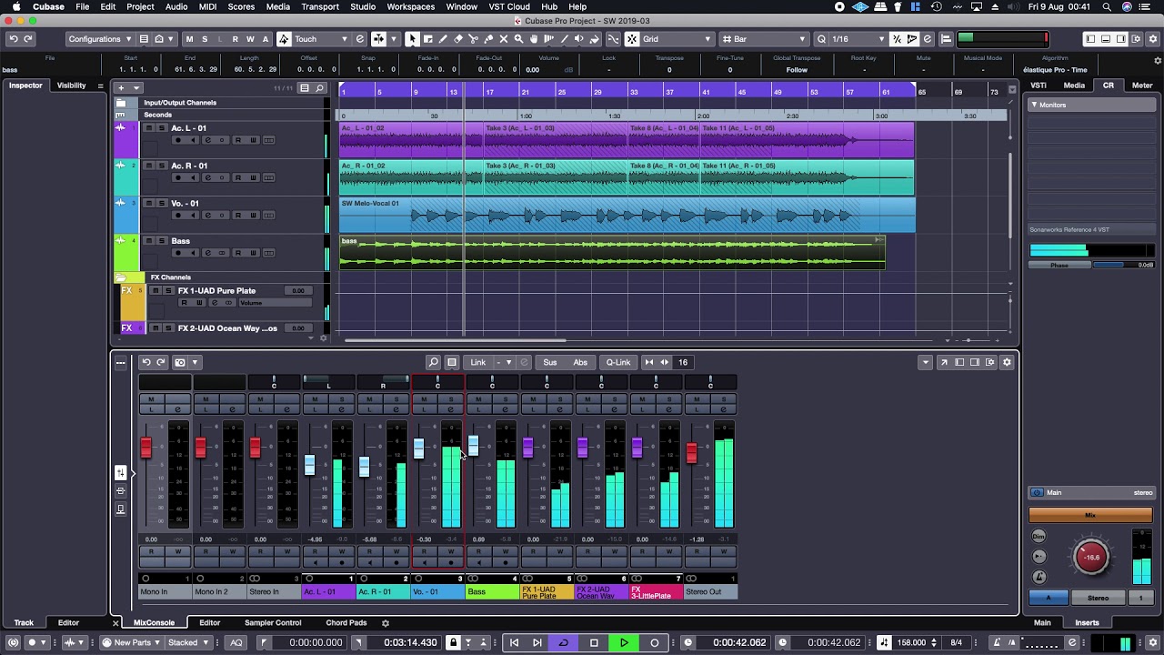 Transposing Audio in Cubase 10 Pro - YouTube
