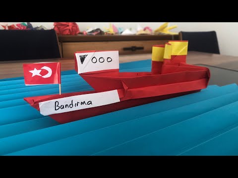 Origami ile gemi ‘BANDIRMA VAPURU’ 19 Mayıs Atatürk’ü anma Gençlik ve Spor Bayramı için yapıyoruz