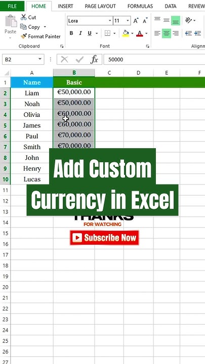 Add Custom Currency in Excel | Here’s How You Do It! - YouTube