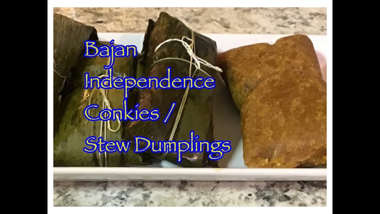 Best Bajan Conkies/Stew Dumplings - (Barbados Independence Day) - YouTube