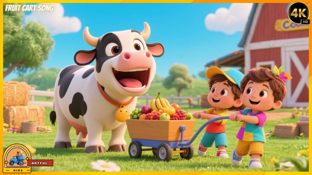 🎶 Fruit for the Cow! | Fun Farm Song for Kids 🐄🍌🍎 | Baby Feeds Cow with ...