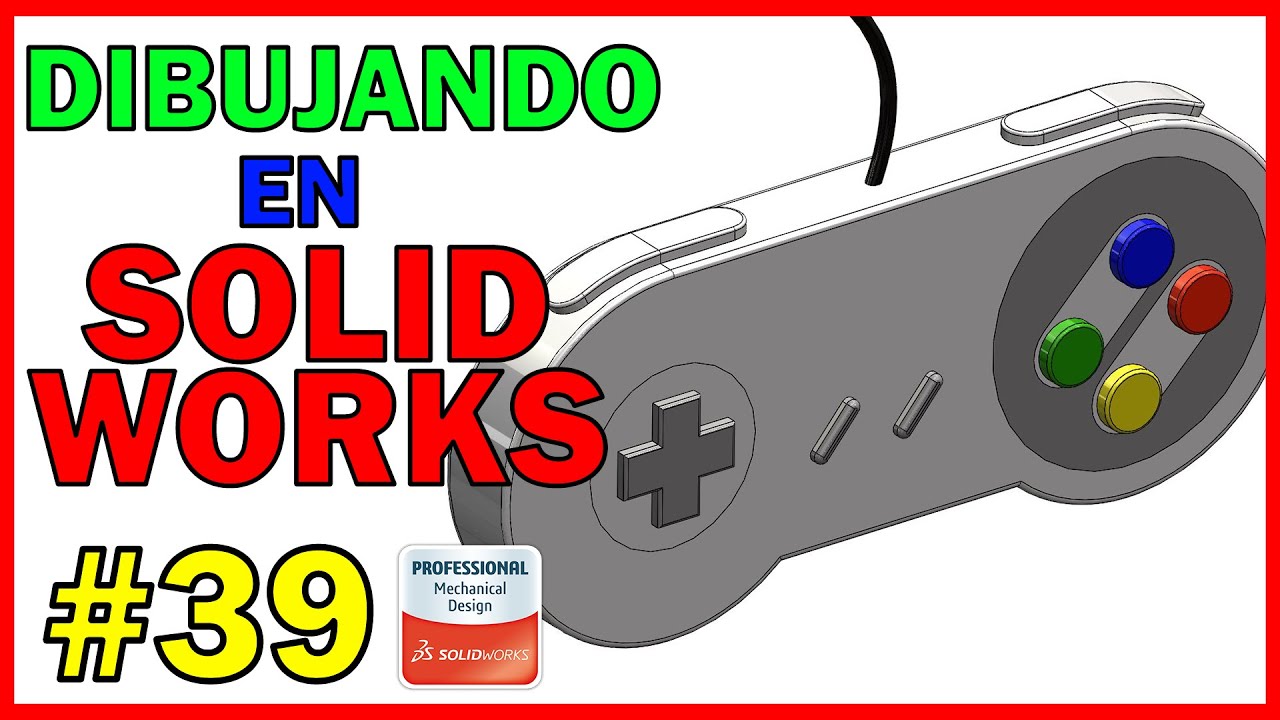 DIBUJANDO en SOLIDWORKS - 39 - SNES Controller - YouTube