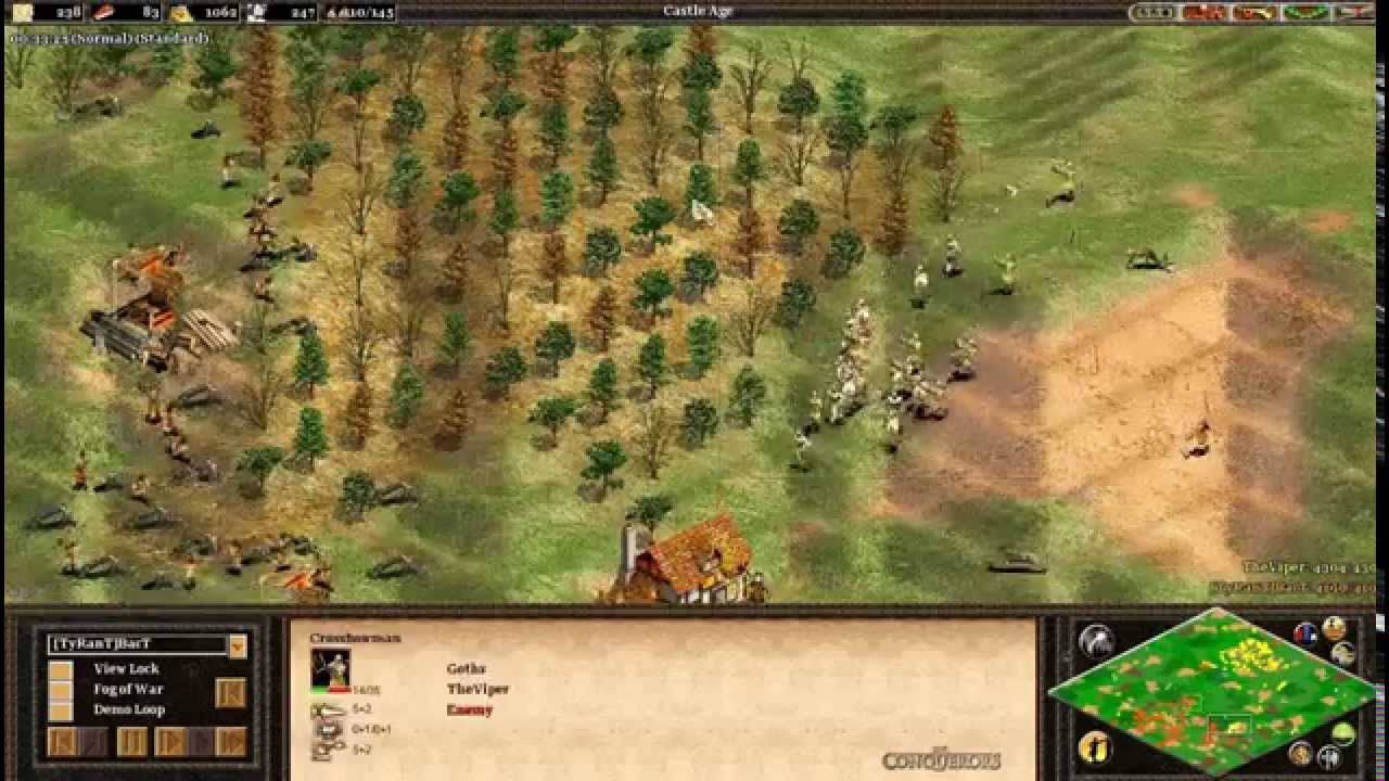 AoE2 Comm - TheViper vs BacT Goth War - YouTube