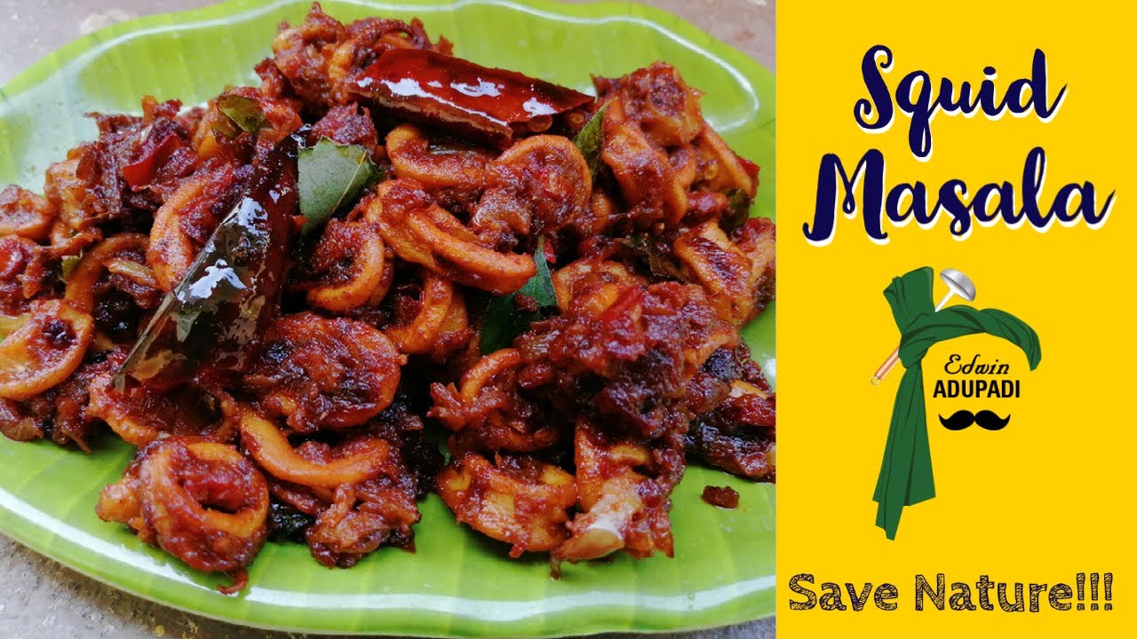Squid Masala | Calamari Fry | Kanava Roast | Kanava Varuval | Kadamba ...