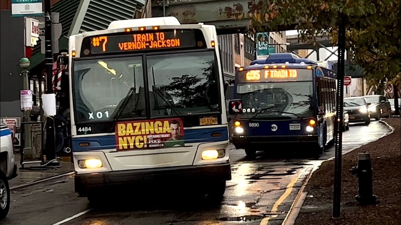 NYCT and MTA Bus: Assorted Rainy Bus Action in Sunnyside and at Queens ...