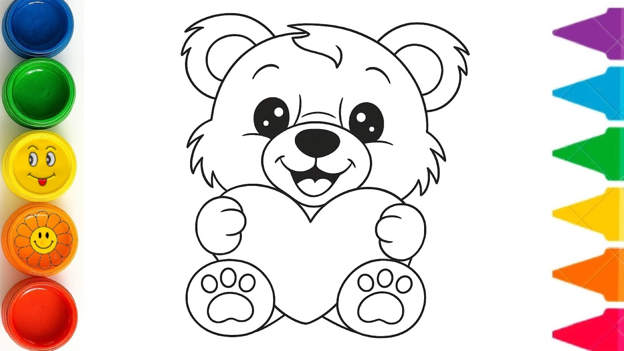 How to draw a cute bear | step by step - YouTube