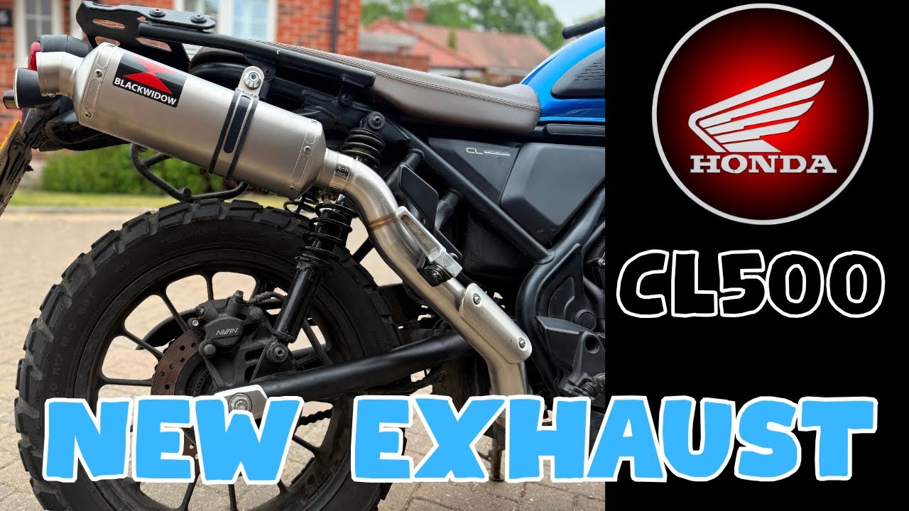 Honda Cl500 | Black widow exhaust | Honda scrambler - YouTube