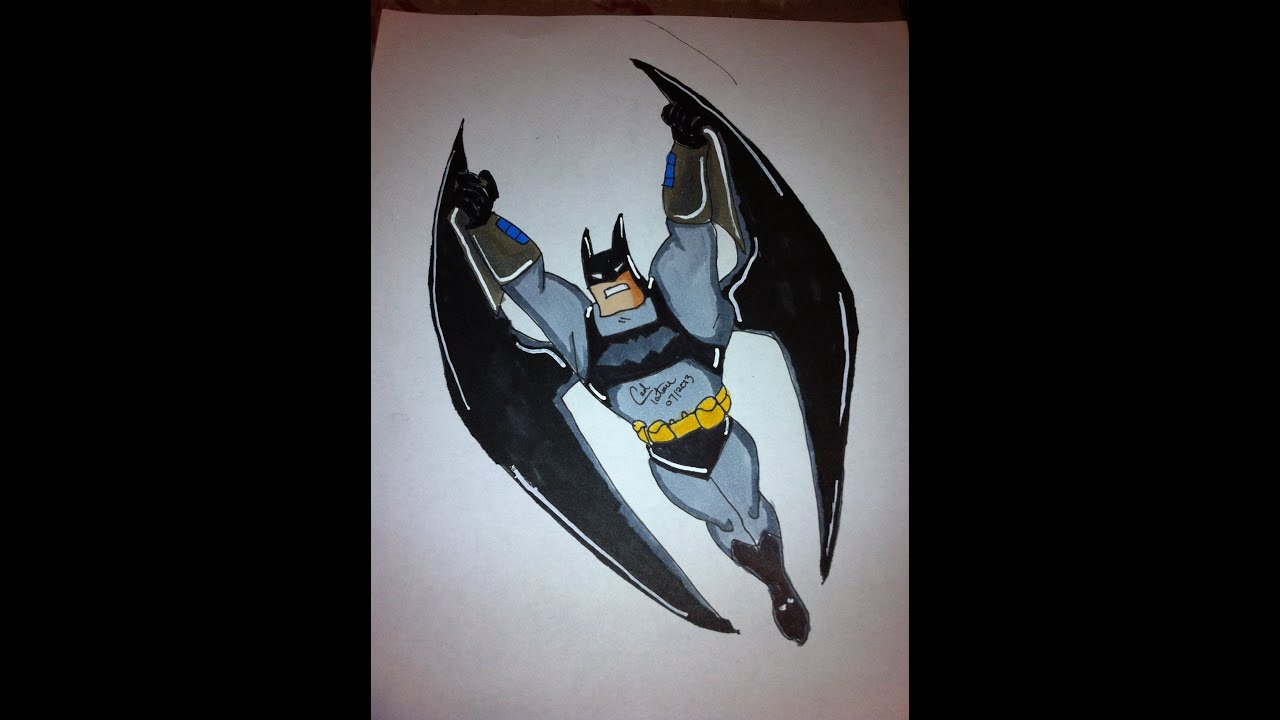 Batman speed drawing part 2 - YouTube