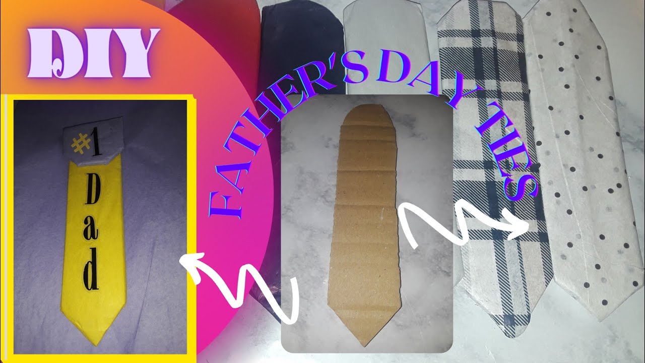 How To Make Father's Day Ties Out of Cardboard|Cardboard Crafts|#Shorts ...