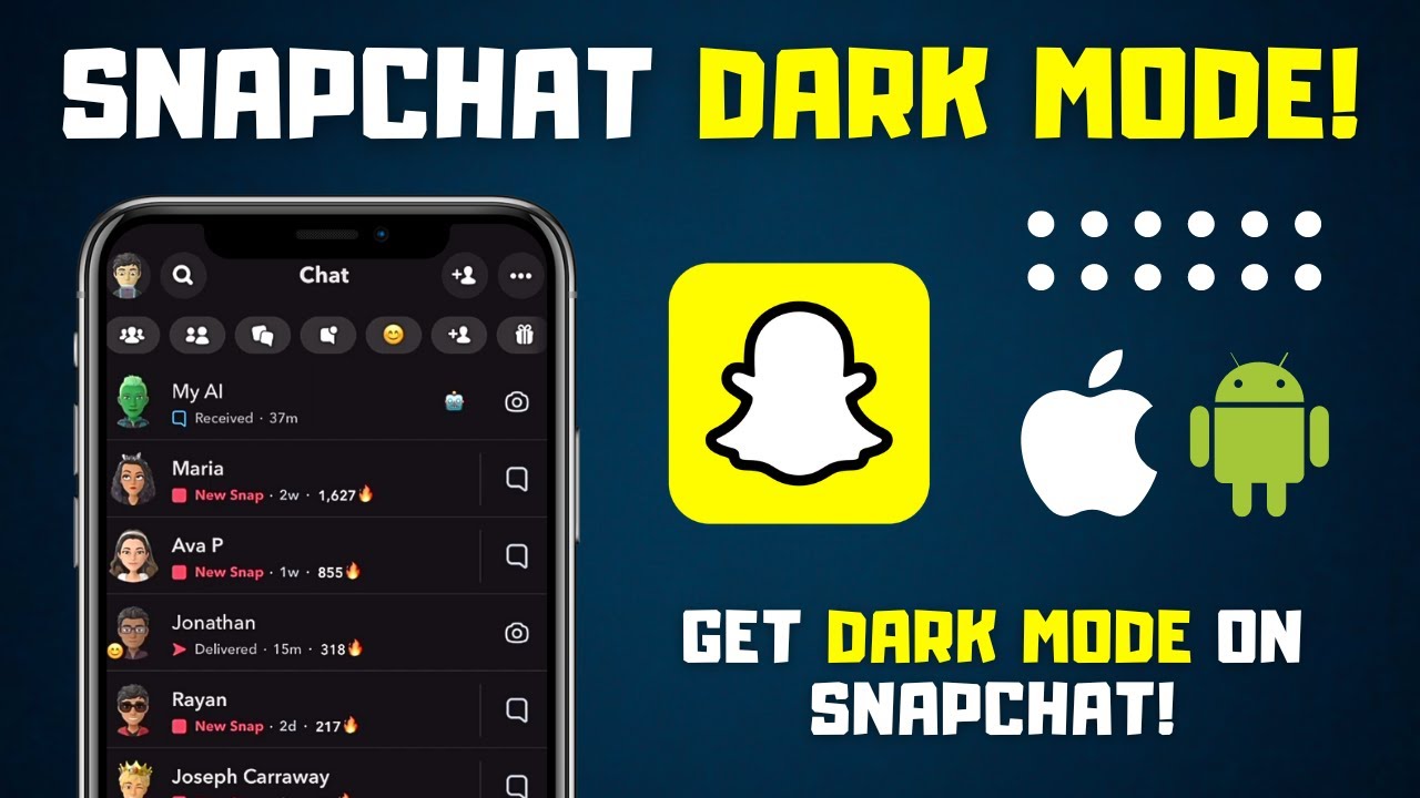 How to Get Dark Mode on Snapchat! | iOS and Android (2025) - YouTube