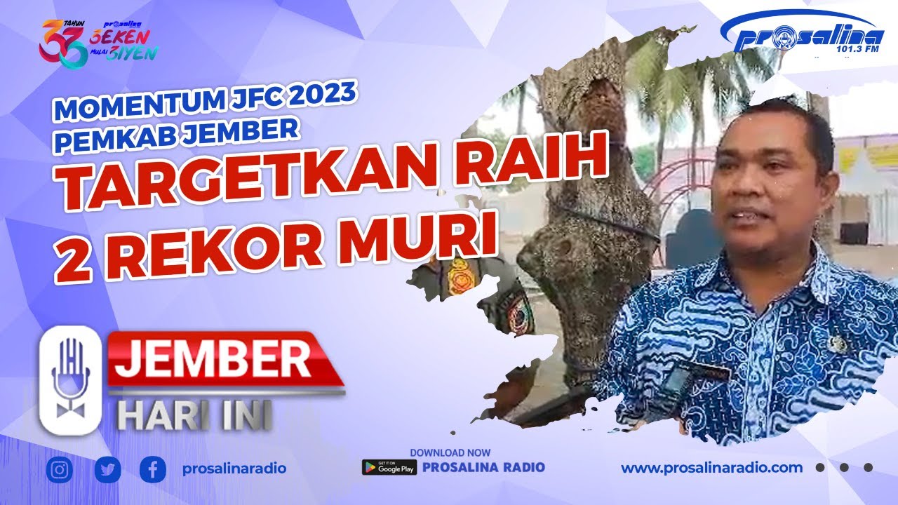Momentum JFC 2023, Pemkab Jember Targetkan Raih 2 Rekor Muri - YouTube