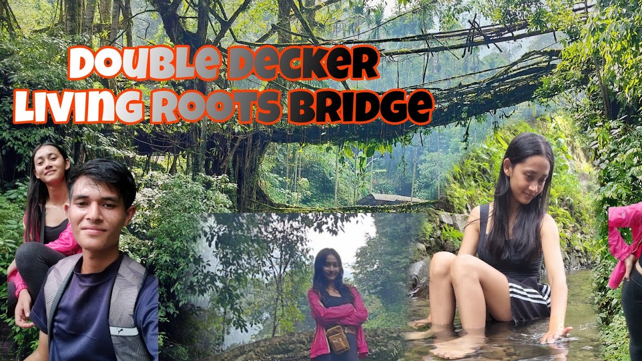 Leit leh vlogs sha Nongriat Double Decker living roots bridge bad i Rezzy - YouTube