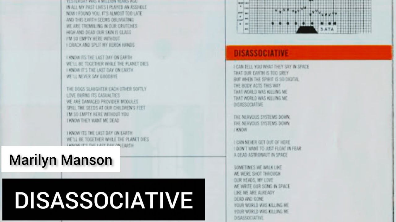 Marilyn Manson - Disassociative (Lyrics Sub Español & Ingles) - YouTube