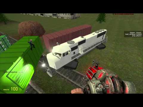 GMOD train collision | Shot from on top - YouTube