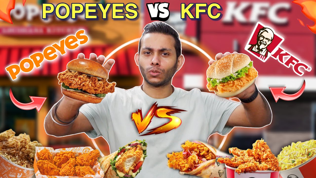 KFC vs Popeyes Chicken | Who Has Got Better Chicken ? | NomBom | KFC ...