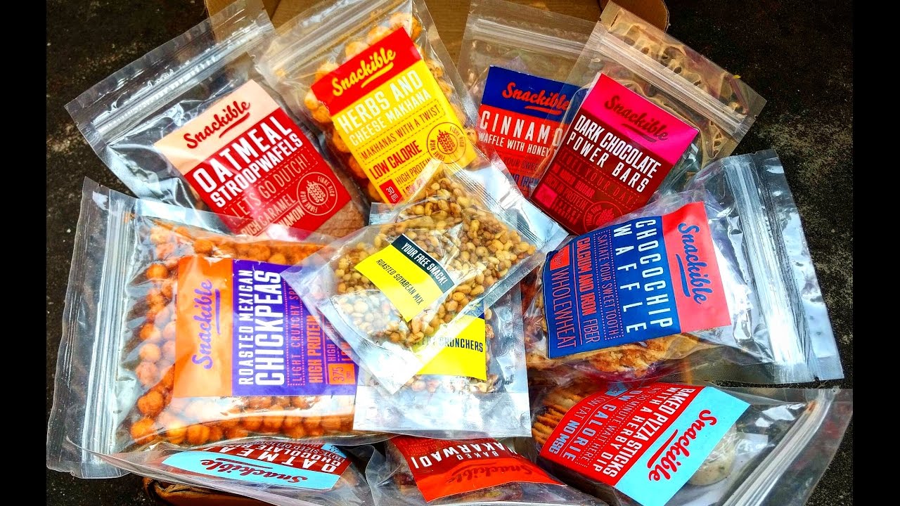 SNACKIBLE January 2017 review ! Eat healthy! Snack subscription box ...