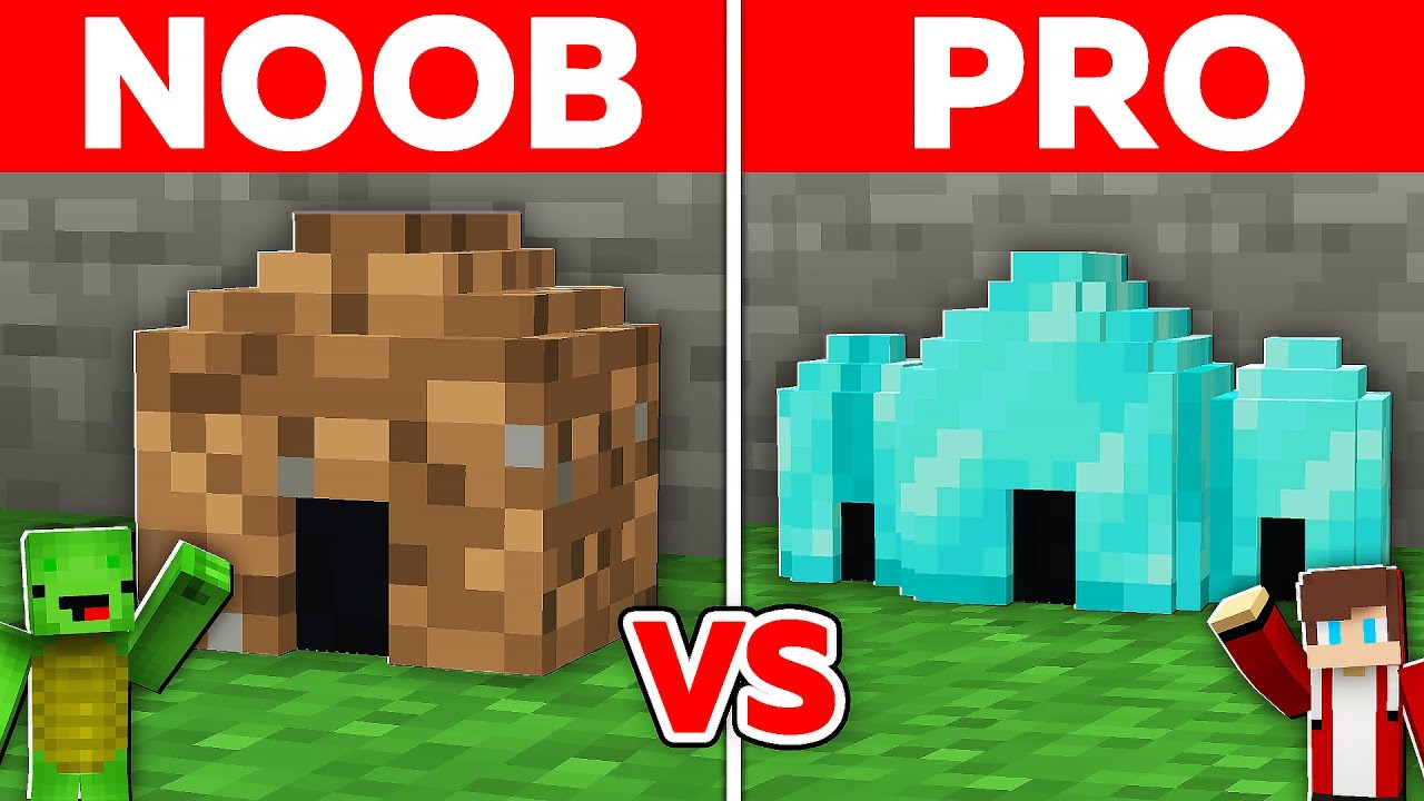 Mikey vs JJ - Noob vs Pro: SECRET TINY HOUSE Build Battle - Minecraft (Maizen) - YouTube