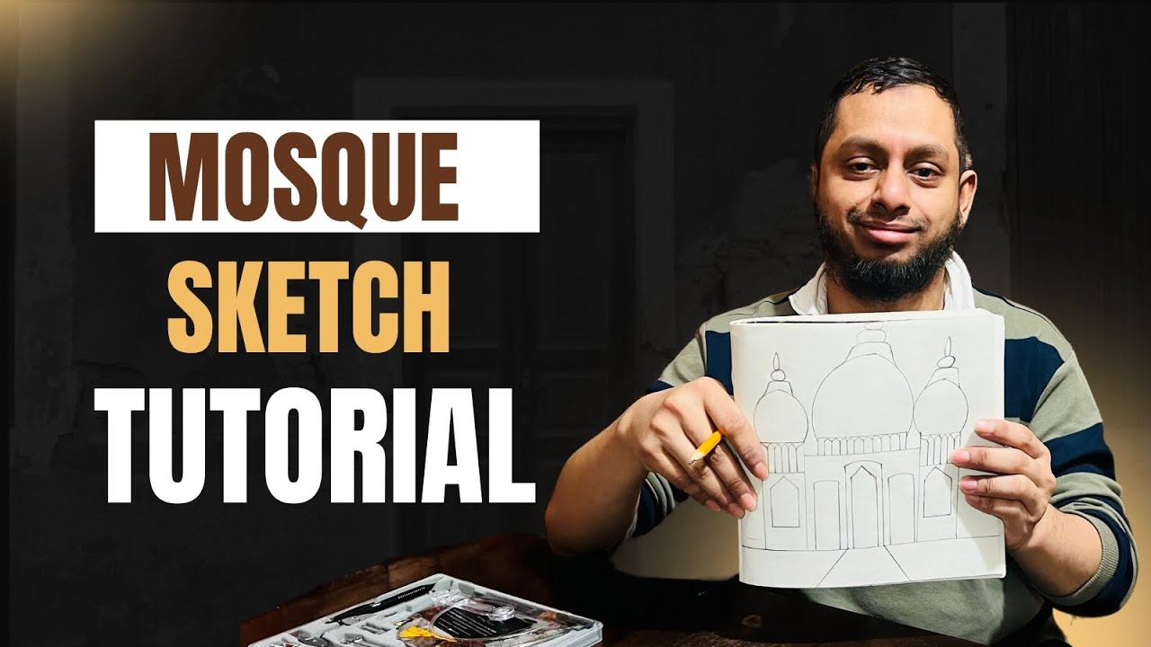How to Draw a Mosque: Easy Step-by-Step Mosque Sketch Tutorial - YouTube