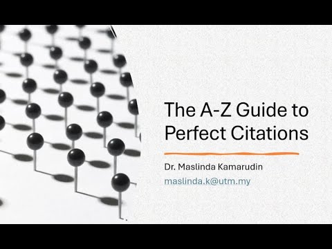 A to Z guide to perfect citations - YouTube