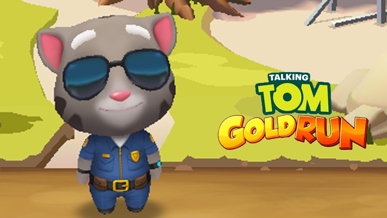 TALKING TOM OFFICER GAMEPLAY - Talking Tom Gold Run - YouTube