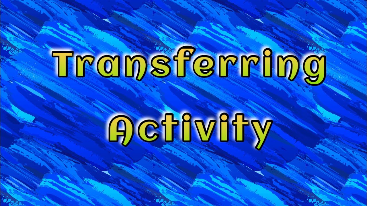 Montessori Activity #4 (TMS- Kinder2) Transferring Activity - YouTube