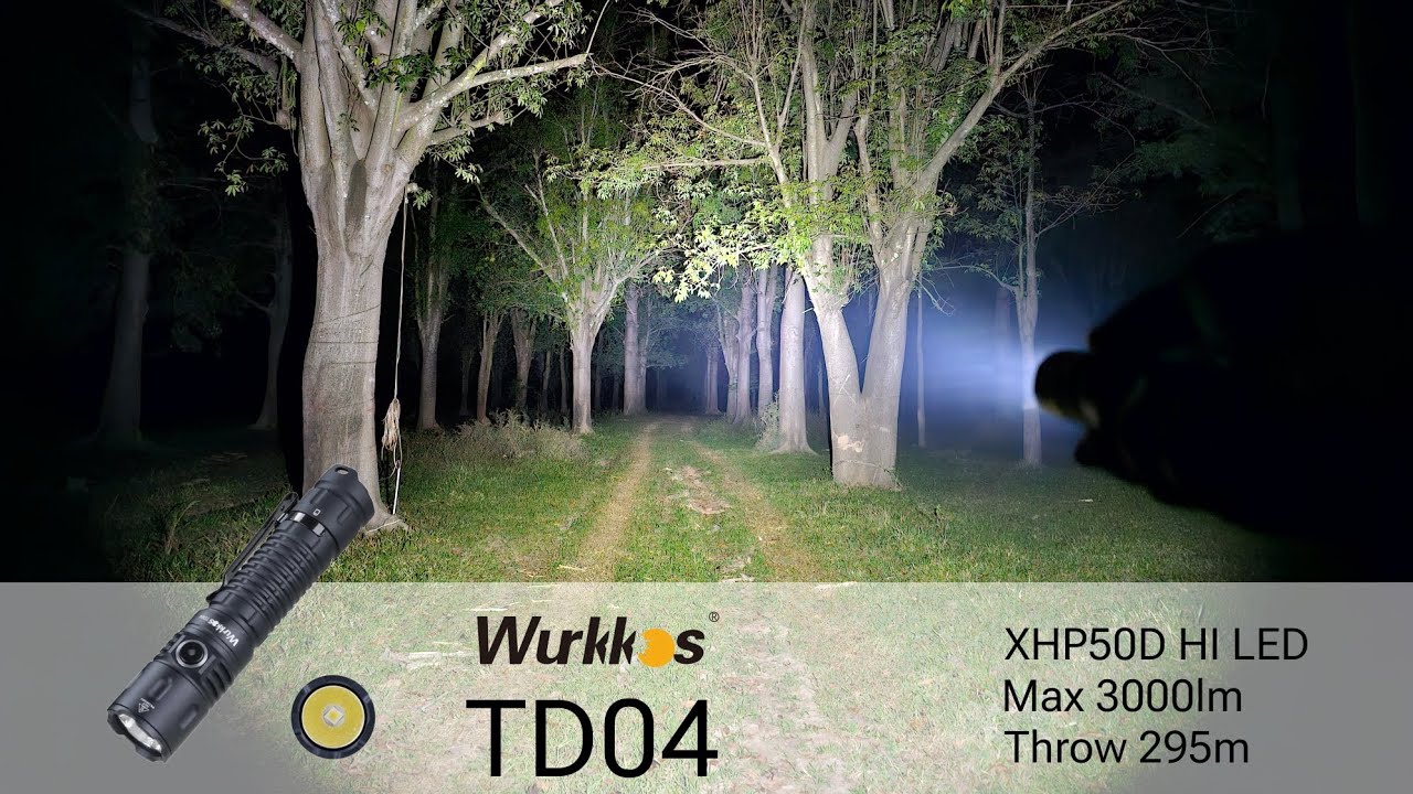 Wurkkos TD04 Tactical Flash Light [ XHP50D HI , 3000lm , 295m] - YouTube