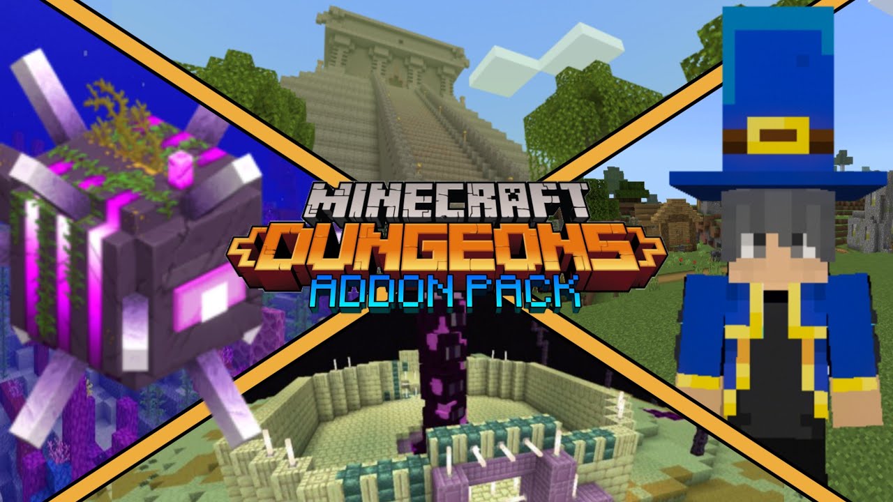 ADDON PACK Minecraft Dungeons!! Minecraft PE 1.17+ - YouTube